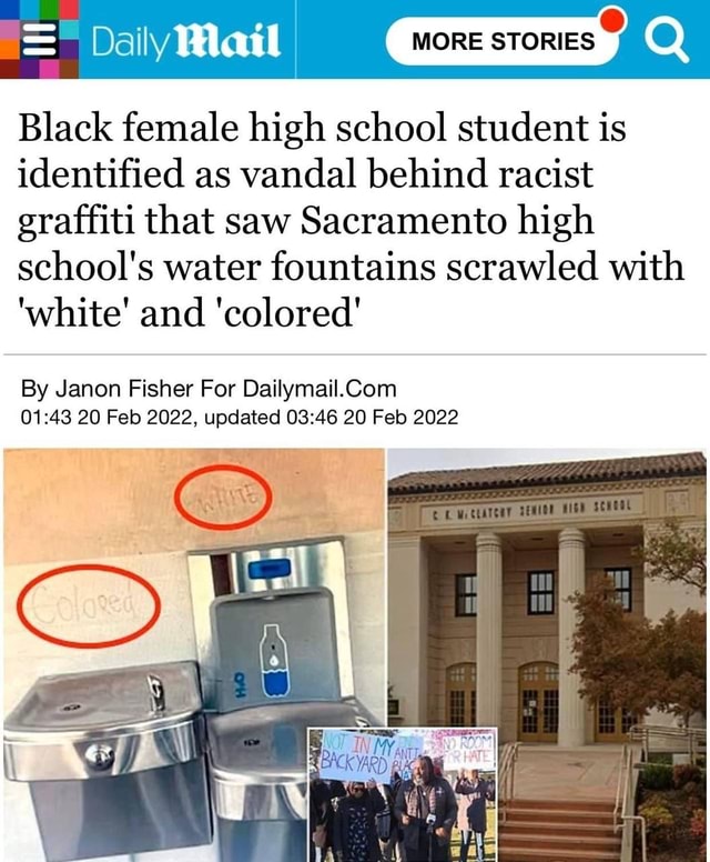 Daily Mail WORE STORIES Black female high school student is identified ...