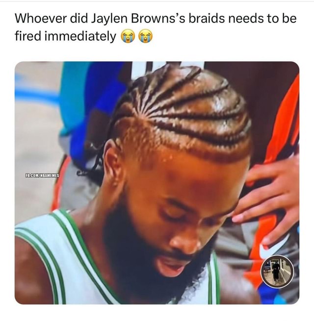 Swipe to see another pic of Jaylen’s hair 🙃 - Whoever did Jaylen Browns ...
