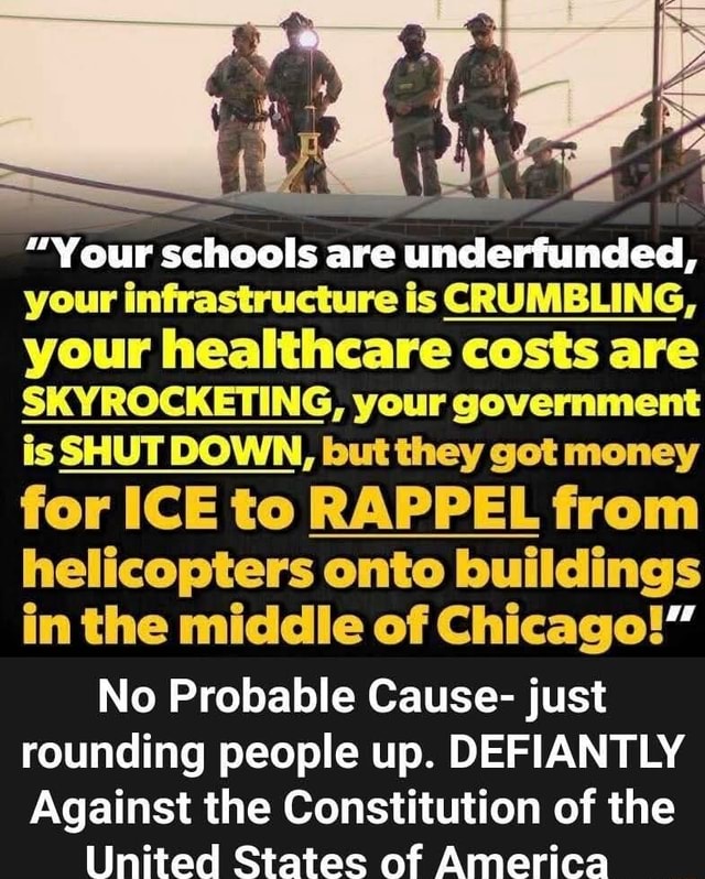 "Your schools are underfunded, your infrastructure is CRUMBLING, your ...