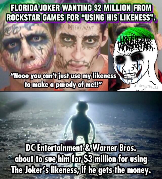 FLORIDA JOKER WANTING $2 MILLION FROM ROCKSTAR GAMES FOR "USING HIS ...
