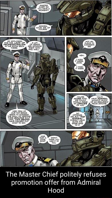 The Master Chief politely refuses promotion offer from Admiral Hood ...
