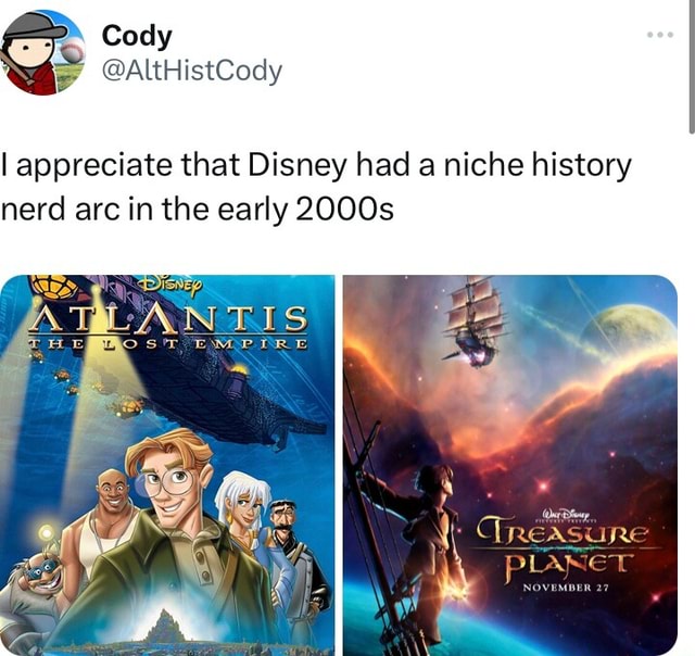 Cody > @AItHistCody I appreciate that Disney had a niche history nerd ...