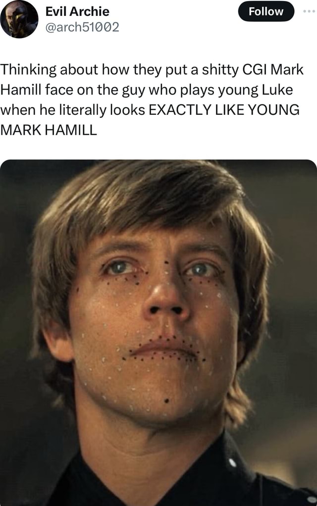 Evil Archie Thinking about how they put a shitty CGI Mark Hamill face ...
