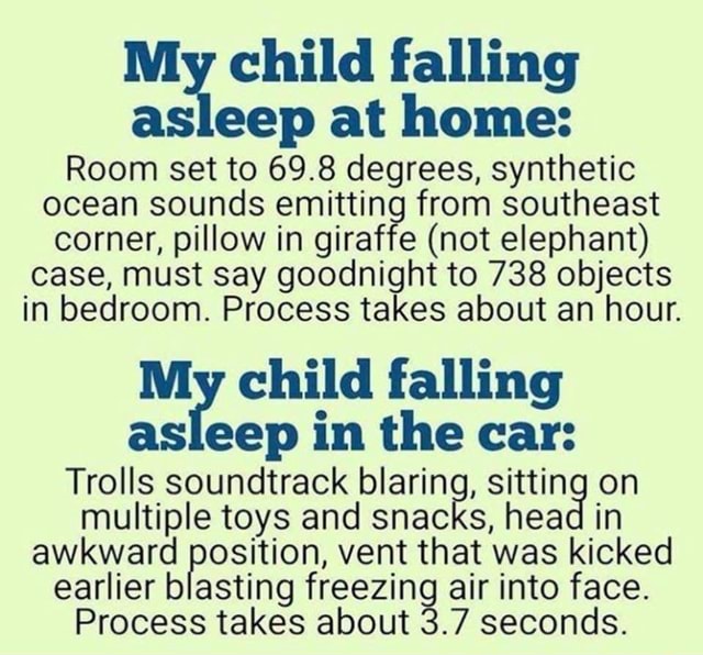 My child falling asleep at home: Room set to 69.8 degrees, synthetic ...