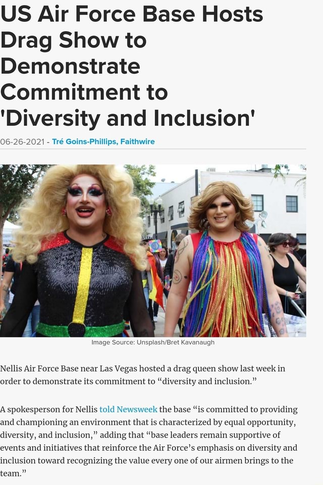 US Air Force Base Hosts Drag Show to Demonstrate Commitment to ...