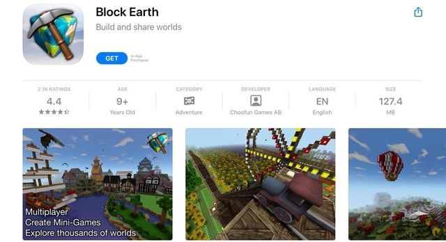 Block Earth Build and share worlds GET AGE DEVELOPER LANGUAGE SIZE 4.4 ...