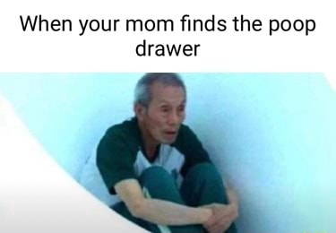 When your mom finds the poop drawer - iFunny