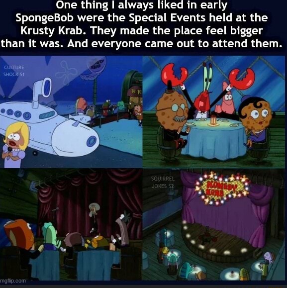 One thing I always liked in early SpongeBob were the Special Events ...
