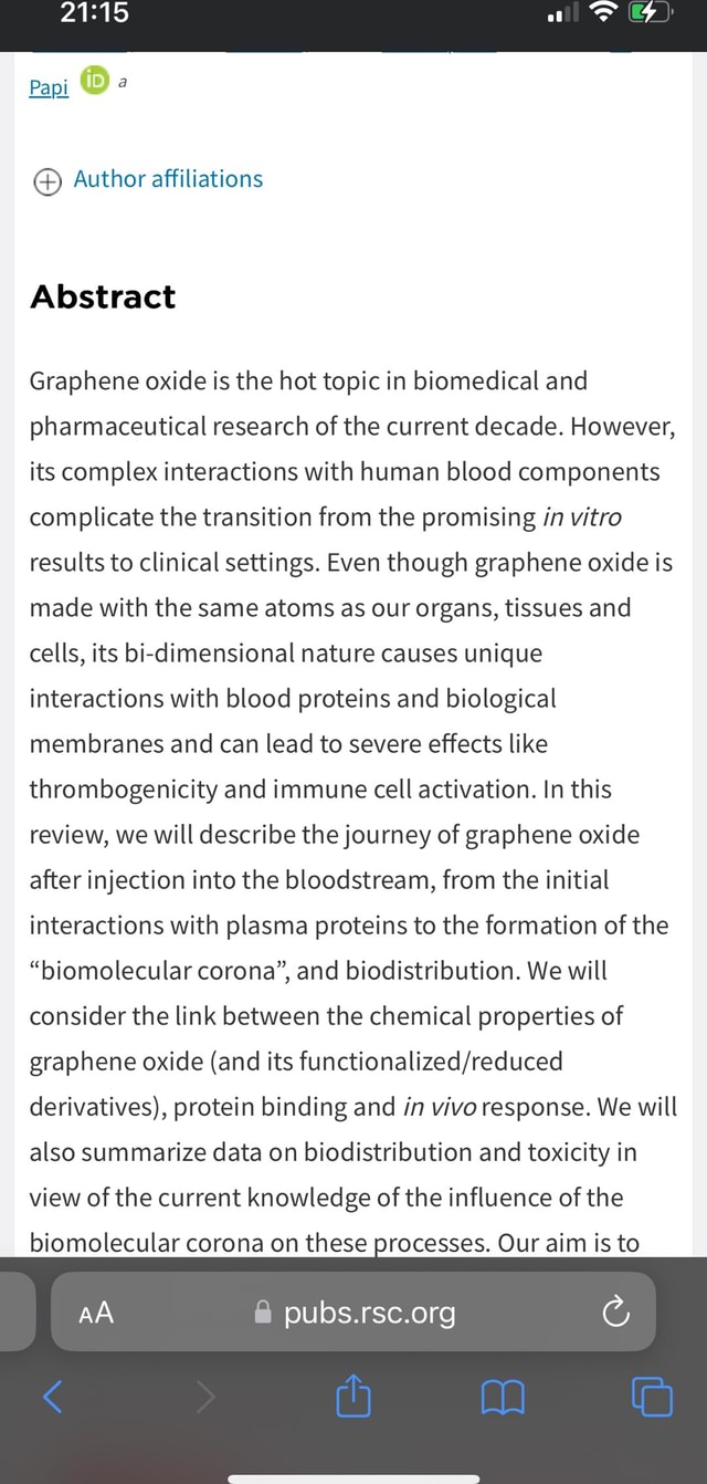 Papi Author affiliations Abstract Graphene oxide is the hot topic in ...