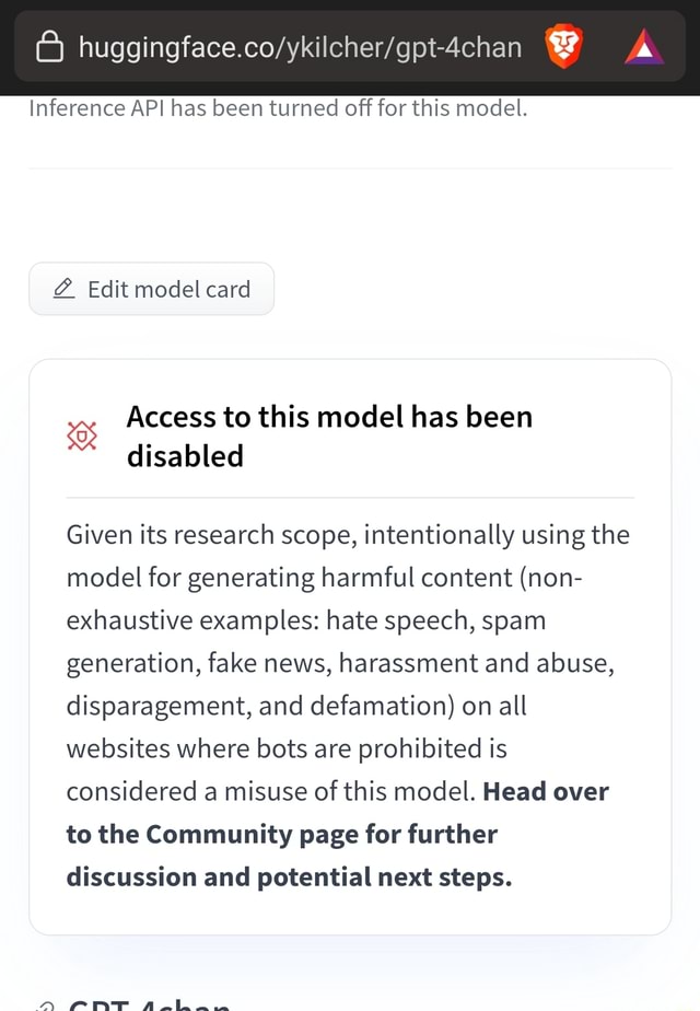 Inference API has been turned off for this model. 2 Edit model card ...