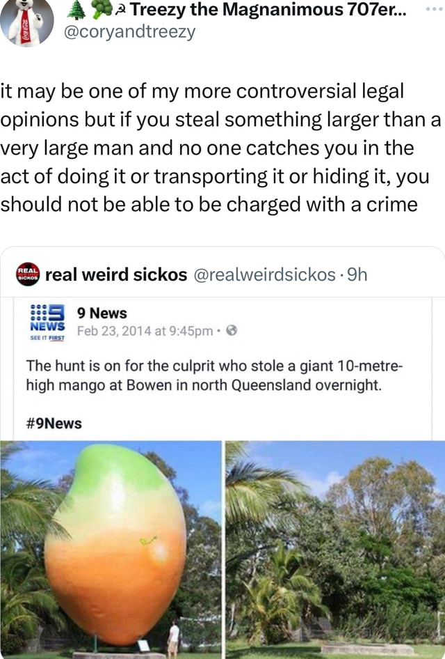 & Treezy the Magnanimous 707er... @coryandtreezy it may be one of my more controversial legal ...