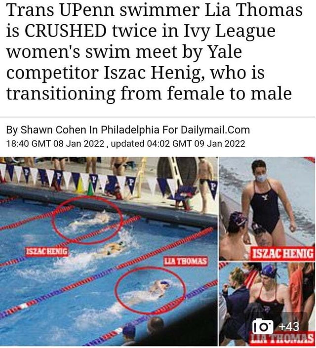 Trans UPenn swimmer Lia Thomas is CRUSHED twice in Ivy League women's ...