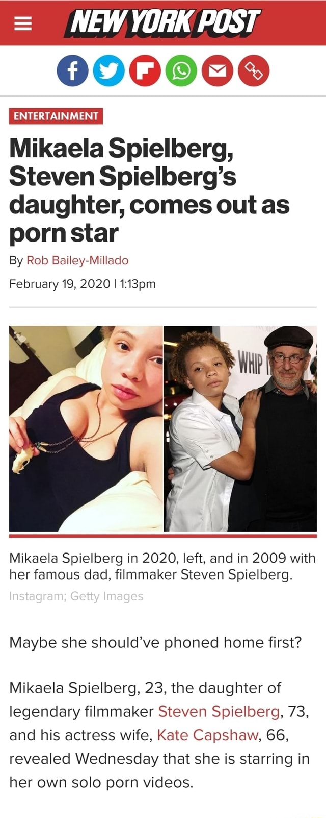 000009 Entertainment Mikaela Spielberg Steven Spielbergs Daughter