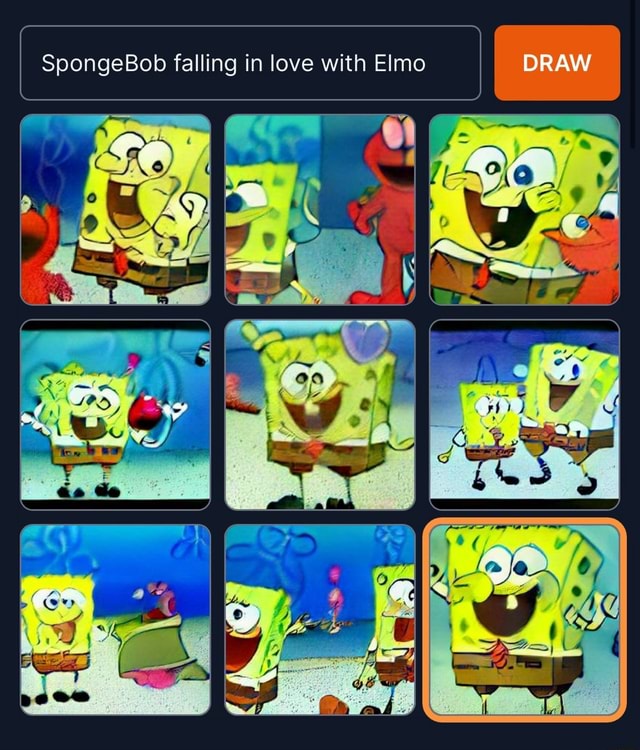 SpongeBob falling in love with Elmo DRAW Pe - iFunny