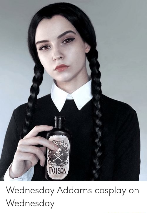 Wednesday Addams cosplay on Wednesday - Wednesday Addams cosplay on ...