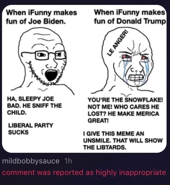 When iFunny makes When Funny makes fun of Joe Biden. fun of Donald ...