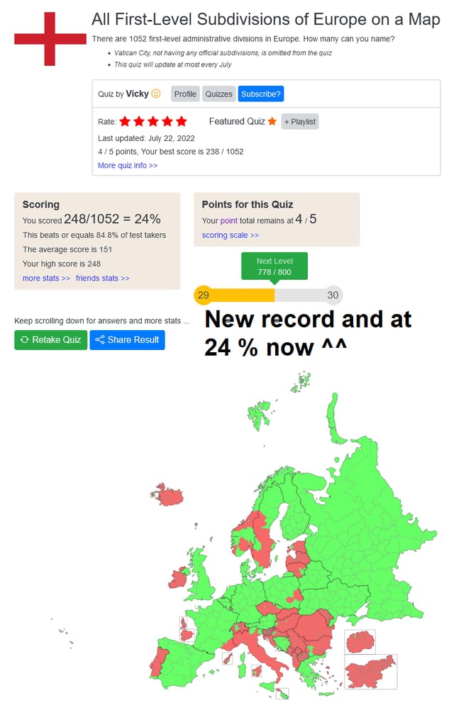 All First-Level Subdivisions of Europe on a Map There are 1052 first ...