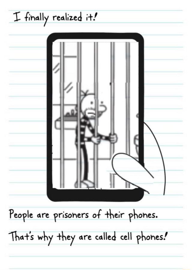 T finally realized ¡+/ People are prisoners of their phones. That's why ...
