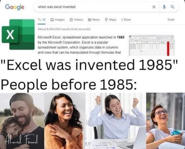 Love hate relationship - Google when was excel invented x Microsoft ...