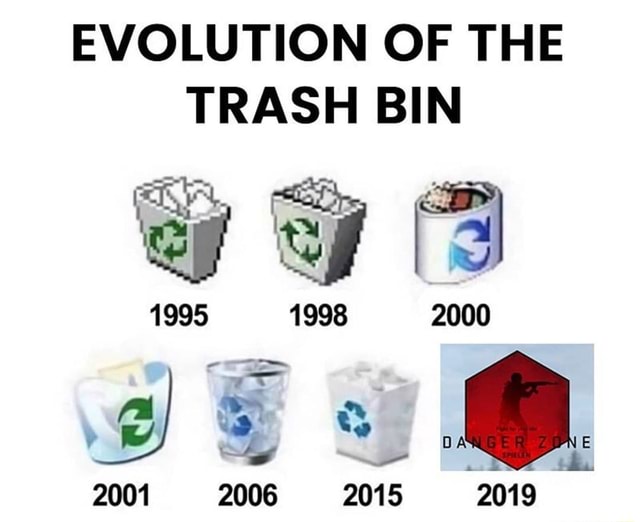 EVOLUTION OF THE TRASH BIN ey ty 1995 1998 2000 g) Ss 2001 2006 2015 ...