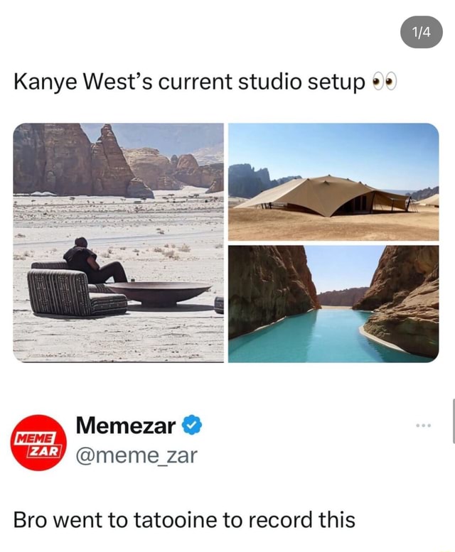 Kanye West's current studio setup Menezar @meme zar Bro went to ...