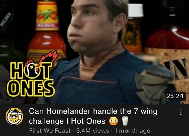 ORES Zs, Can Homelander handle the 7 wing challenge I Hot Ones I First ...