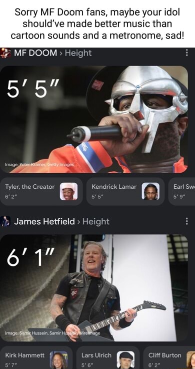 Sorry MF Doom fans, maybe your idol should've made better music than ...