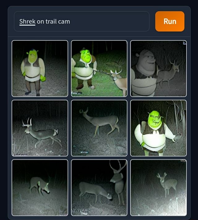 Shrek on trail cam Run - iFunny