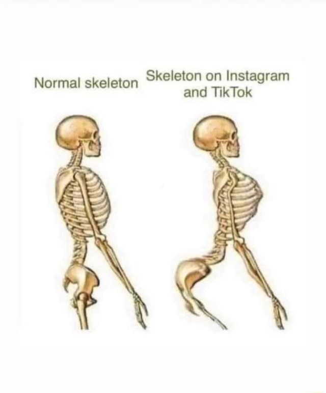 Skeleton on Instagram Normal skeleton and TikTok - iFunny
