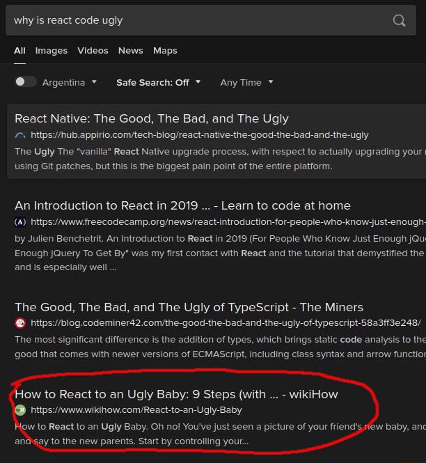 Why is react code ugly Q All Images Videos News Maps @ argentina ...