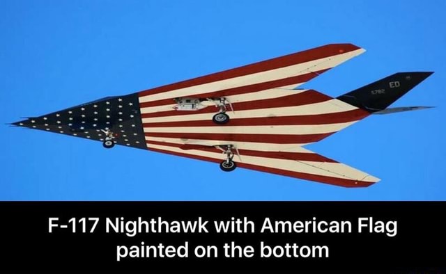 F-117 Nighthawk with American Flag painted on the bottom - F-117 ...