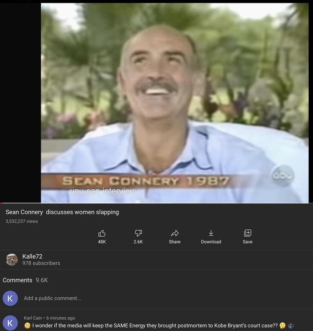 SCAN CONNERY 98 you can interview Sean Connery discusses women slapping ...