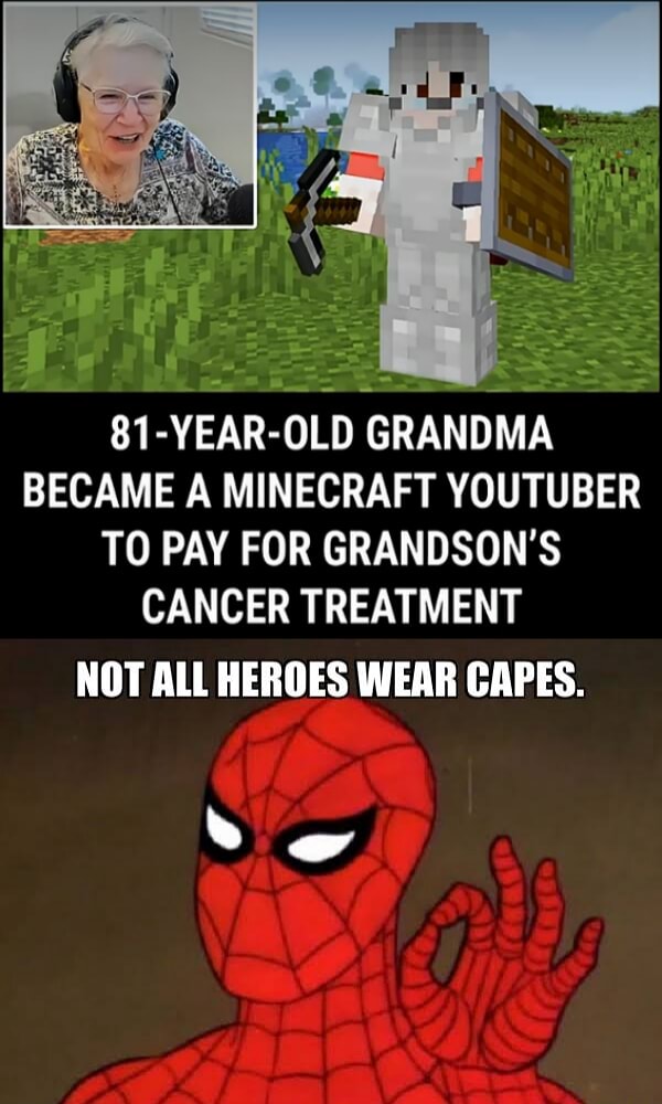 81-YEAR-OLD GRANDMA BECAME A MINECRAFT YOUTUBER TO PAY FOR GRANDSON'S ...