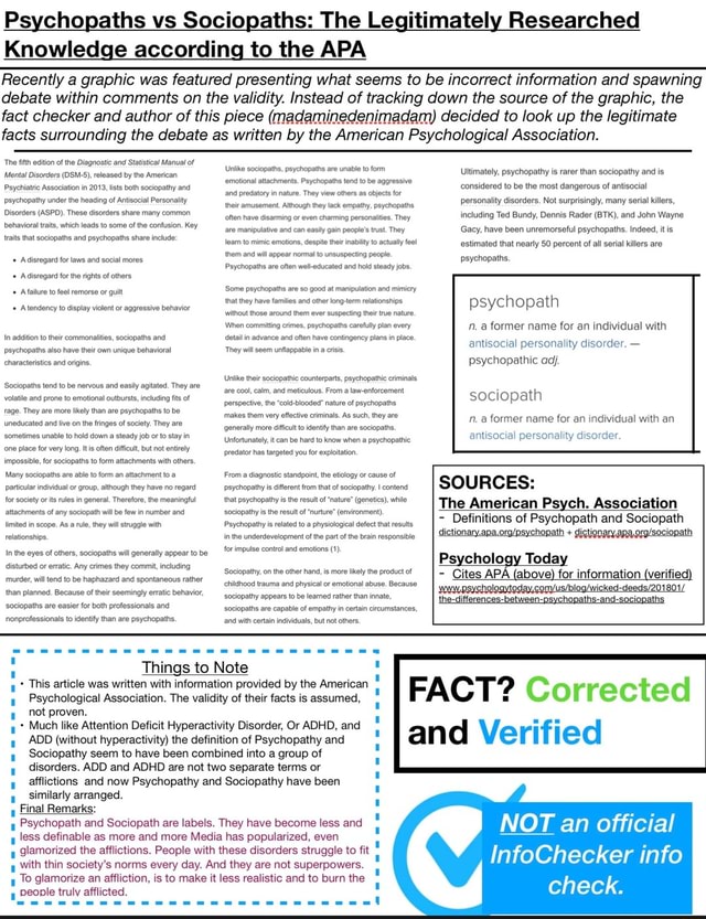 Psychopaths vs Sociopaths: The Legitimately Researched Knowledge ...