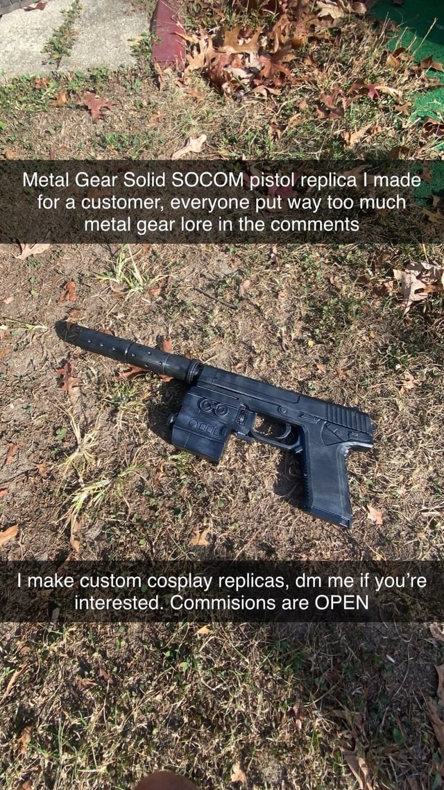 Metal Gear Solid SOCOM pistol replica I made for a customer, everyone ...