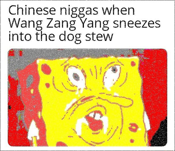 Chinese niggas when Wang Zang Yang sneezes into the dog stew - )