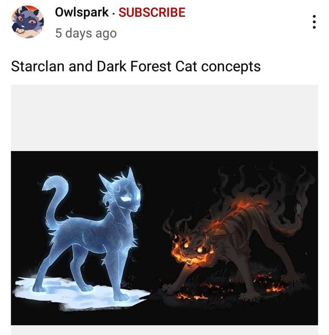 Owlspark SUBSCRIBE days ago Starclan and Dark Forest Cat concepts - iFunny