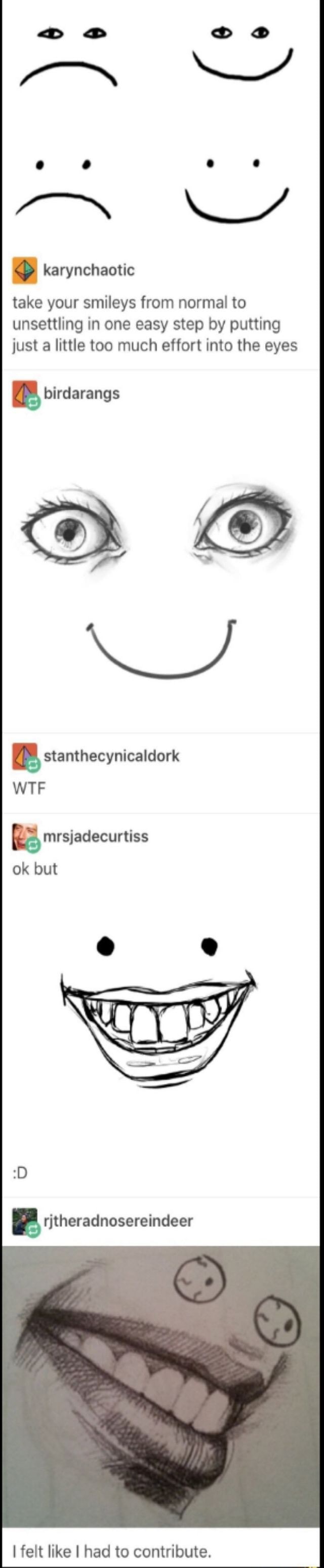 Karynchaotic take your smileys from normal to unsettling in one easy ...