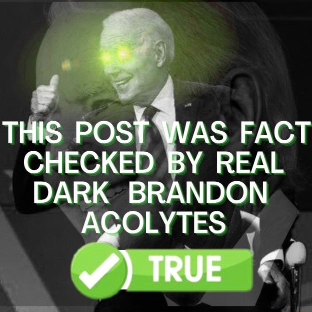 THIS POST WAS FACT CHECKED BY REAL DARK BRANDON ACOLYTES TRUE - iFunny