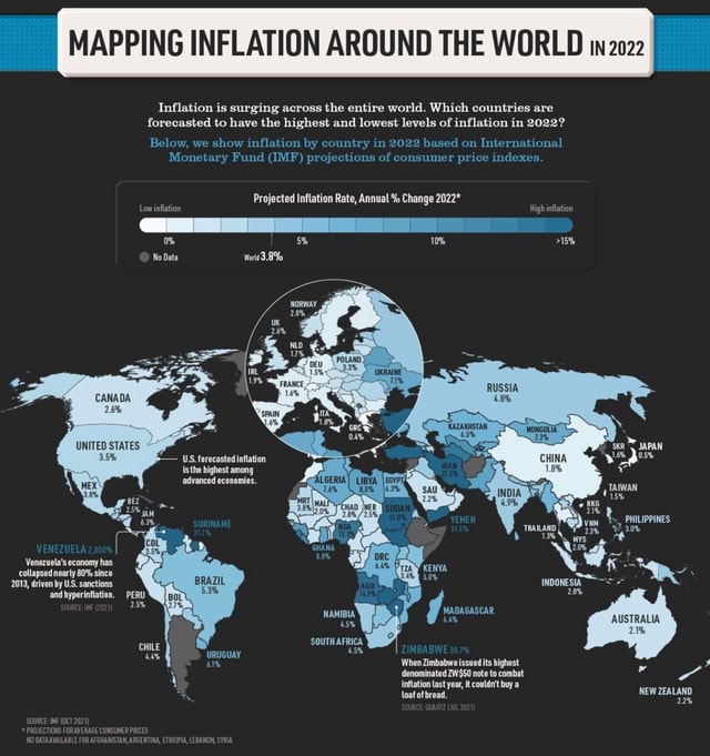 MAPPING INFLATION AROUND THE WORLD ww 2022 Inflation is surging across ...