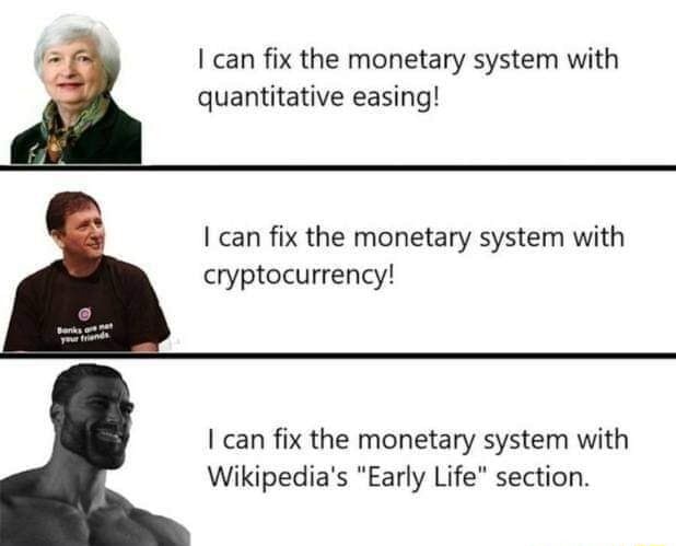 I can fix the monetary system with quantitative easing! I can fix the ...