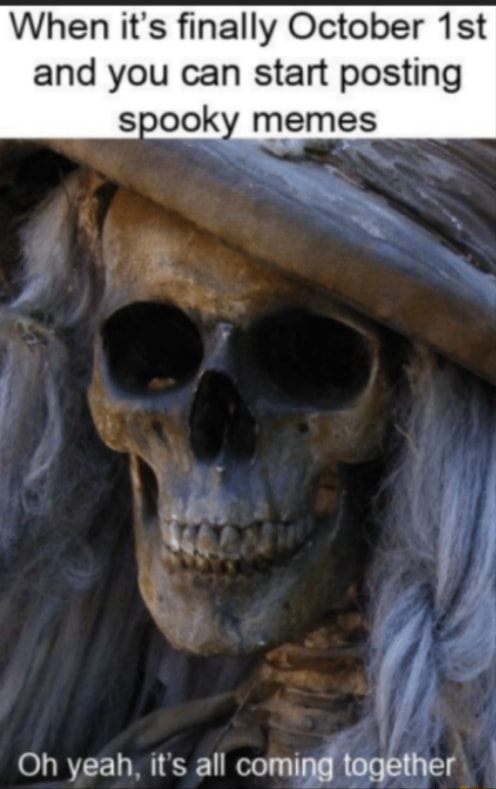 Found this one w/ google image search “its finally october memes ...