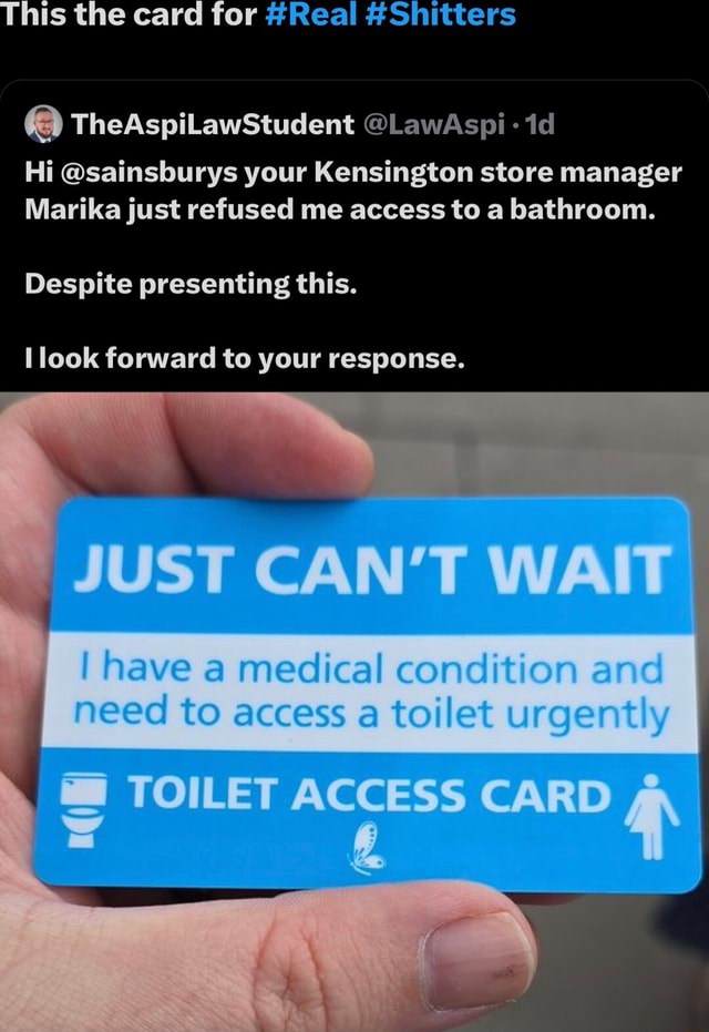 This the card for TheAspiLawStudent @LawAspi Hi @sainsburys your ...