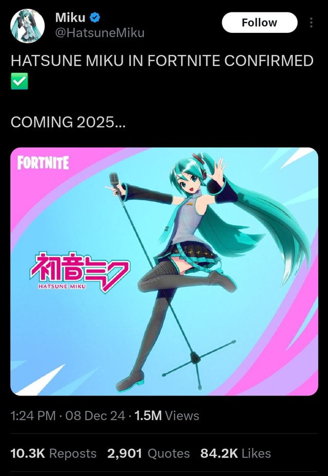 Mike rule - Mike rule Miku HatsuneMiku HATSUNE MIKU IN FORTNITE ...