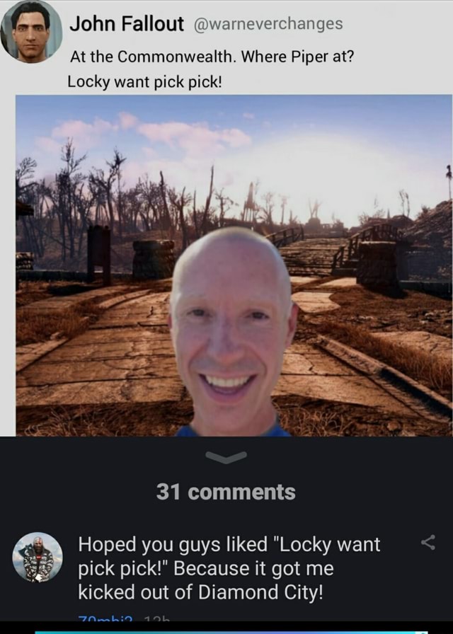 John Fallout @warneverchanges At the Commonwealth. Where Piper at ...