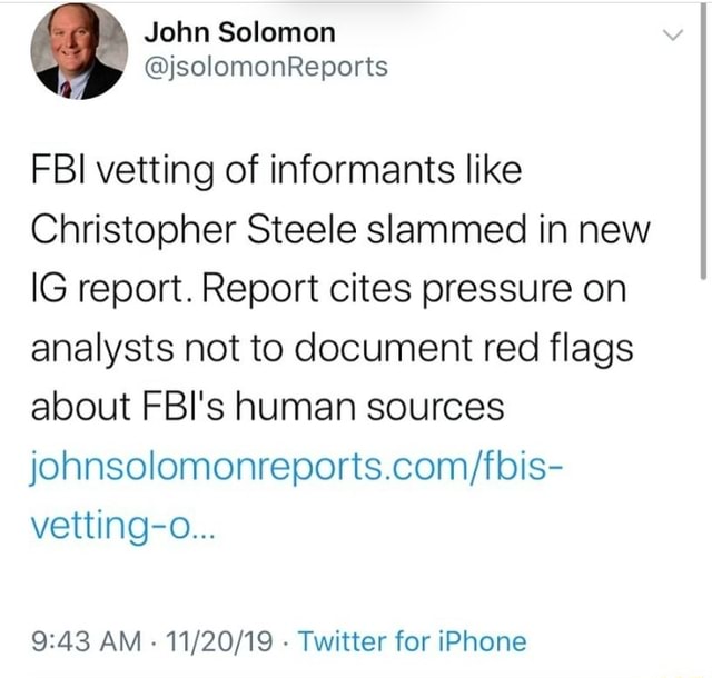 FBI vetting of informants like Christopher Steele slammed in new IG ...