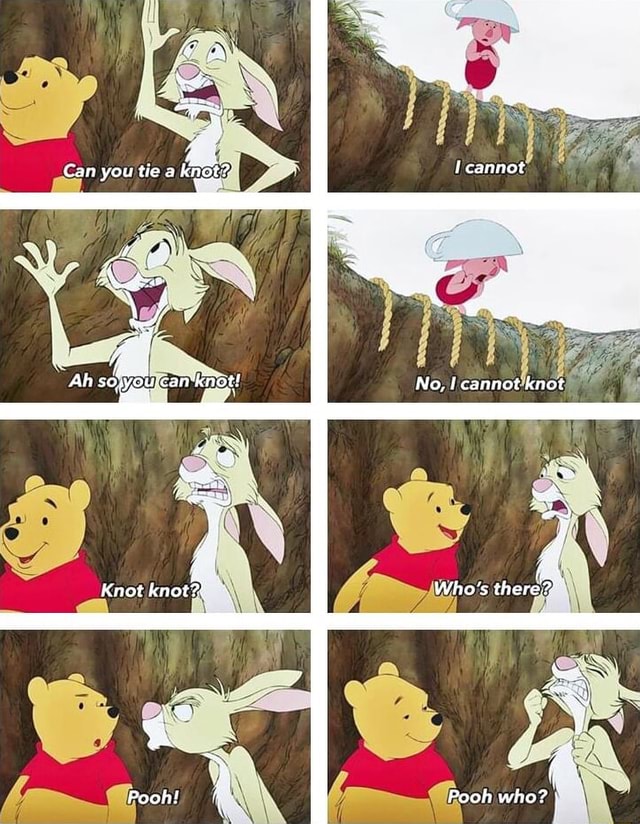 Ah so Knot! Knot knot? Pooh! Pooh who? * - iFunny