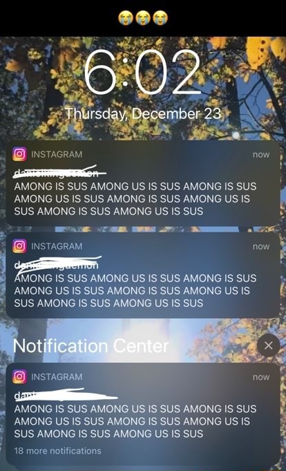 Thursday, INSTAGRAM now AMONG IS SUS AMONG US IS SUS AMONG IS SUS AMONG ...