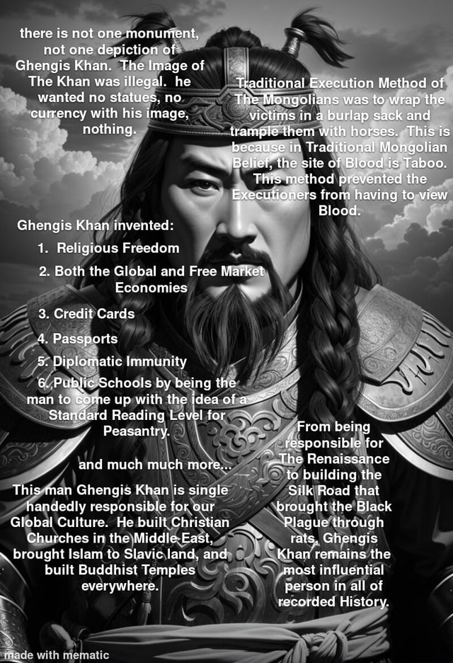 There is not one monument, not one depiction of Ghengis Khan. The Image ...