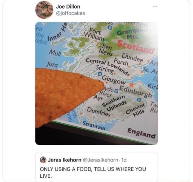 Joe Dillon @joffocake: @ Jeras Ikehorn @Jer ONLY USING A FOOD, TELL US ...